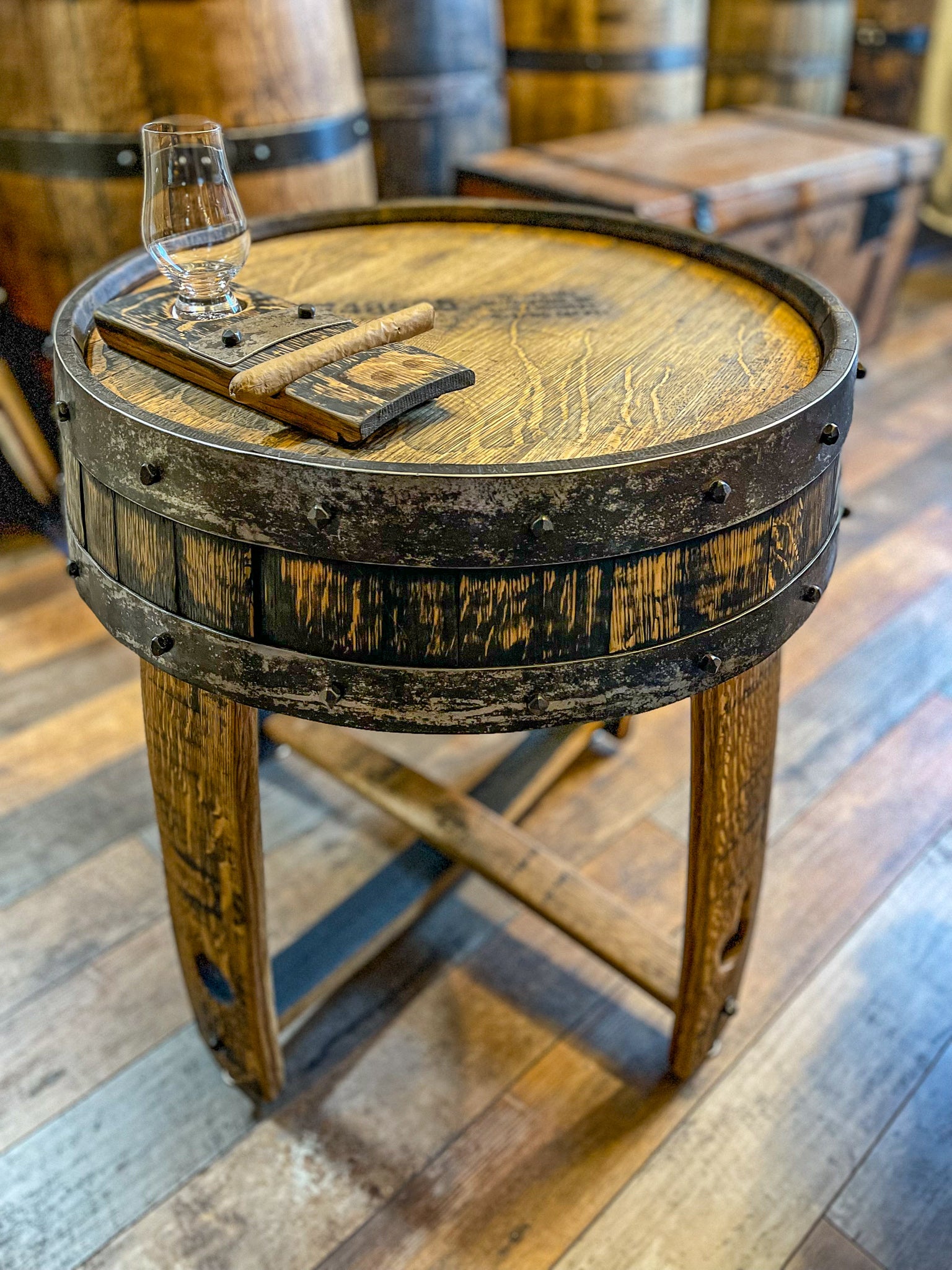Bourbon Barrel Table | Handcrafted Whiskey Barrel Tables