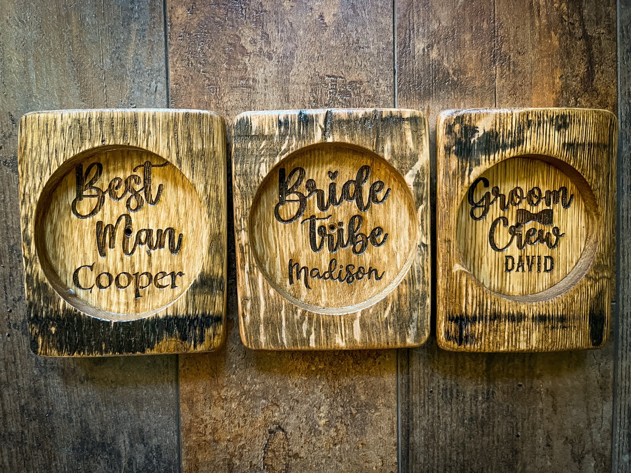 Personalized Barrel Coasters | Whiskey Wine & Design